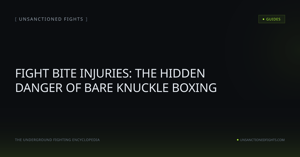 Fight Bite Injuries in Bare Knuckle Boxing Explained